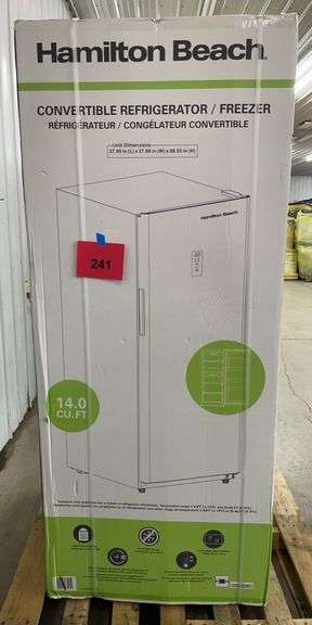 HAMILTON BEACH 14.0CU FT CONVERTIBLE FRIDGE/ FREEZER IN BOX - Earl's ...