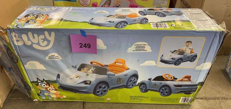 KIDS BLUEY 12V CONVERTIBLE RIDE ON IN BOX - Earl's Auction Company