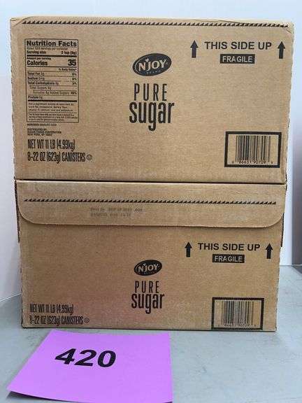 (2) BOXES OF NJOY PURE SUGAR - Earl's Auction Company