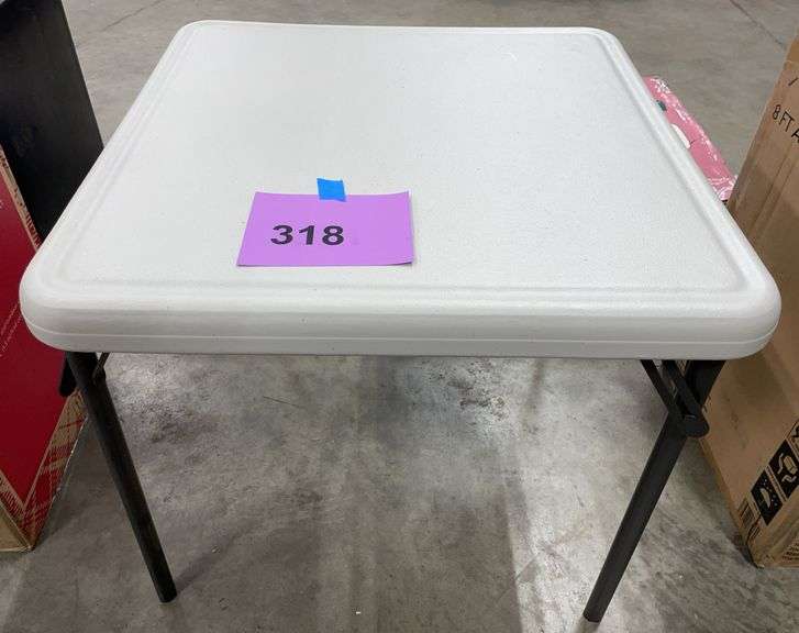 LIFETIME 2FT SQUARE FOLDING TABLE - Earl's Auction Company