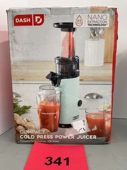 DASH COMPACT COLD PRESS POWER JUICER IN BOX - Earl's Auction Company