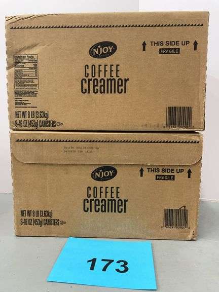 (2) BOXES OF NJOY COFFEE CREAMER - Earl's Auction Company