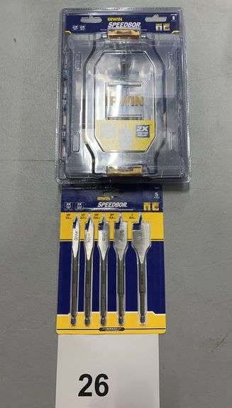 (2) PACKS OF IRWIN SPADE BITS - Earl's Auction Company