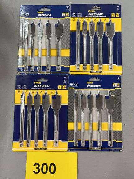 (4) IRWIN SPEEDBOR 5PC SPADE BIT SETS - Earl's Auction Company