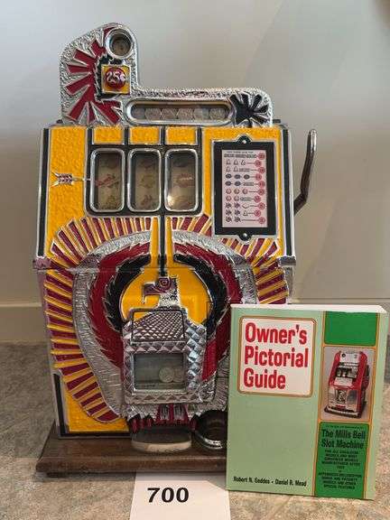 1935 THE MILLS 25 CENT WAR EAGLE GAME MACHINE W/ OWNERS MANUAL - Earl's ...