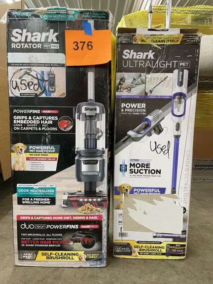 AS IS - (2) SHARK VACUUMS IN BOXES - Earl's Auction Company