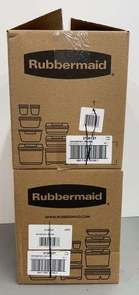 (2) RUBBERMAID 10PC FOOD STORAGE SETS IN BOXES - Earl's Auction Company