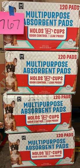 (4) BOXES OF MULTI PURPOSE ABSORBENT PADS - Earl's Auction Company