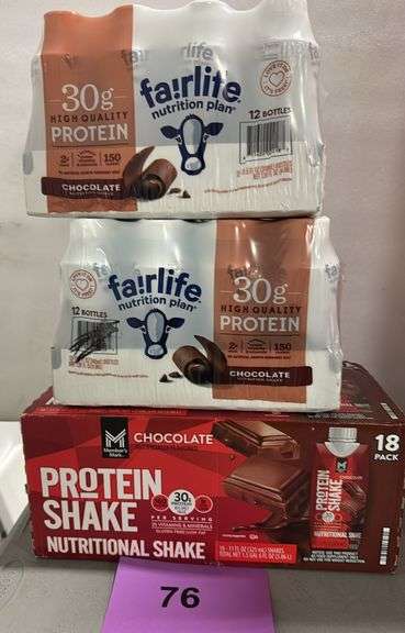 (3) PACKS OF PROTEIN SHAKES - FAIRLIFE & MM - Earl's Auction Company