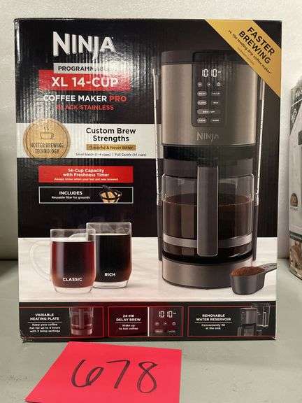 NINJA XL 14 CUP COFFEE MAKER PRO IN BOX - BLACK STAINLESS - Earl's ...