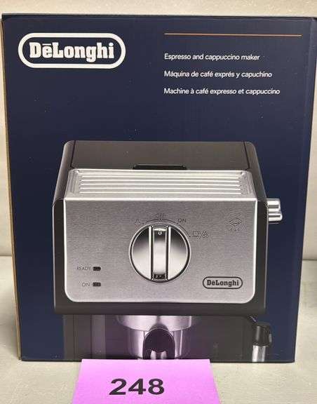 DELONGHI ESPRESSO & CAPPUCCINO MAKER IN BOX - Earl's Auction Company