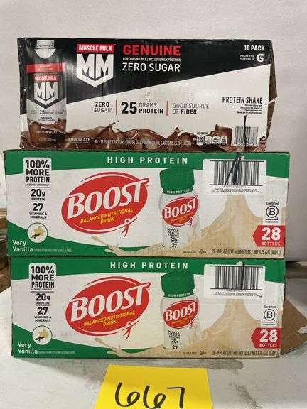 (3) BOXES OF NUTRITION SHAKES - MUSCLE MILK & BOOST - Earl's Auction ...
