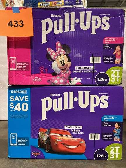 (2) BOXES OF HUGGIES PULL UPS DIAPERS - SIZE 2T/3T - Earl's Auction Company