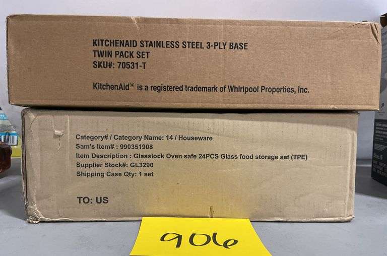 2PC KITCHEN LOT - KITCHENAID SKILLETS & FOOD STORAGE - Earl's Auction ...