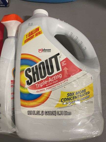 4PC LAUNDRY LOT - BOUNCE, OXI CLEAN, DOWNY & SHOUT - Earl's Auction Company