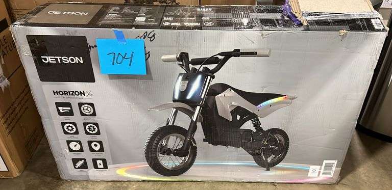 JETSON HORIZON X ELECTRIC DIRT BIKE IN BOX - Earl's Auction Company