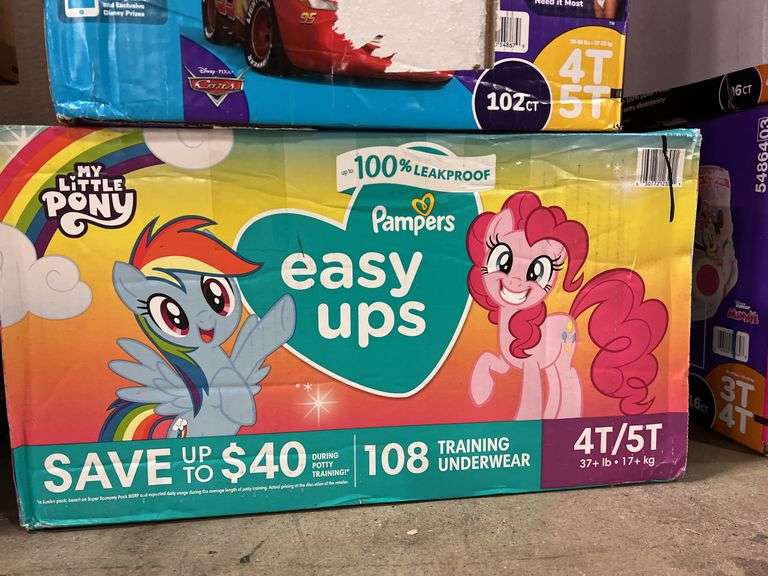 (3) BOXES OF EASY/PULL UPS - SIZE 4T/5T - Earl's Auction Company