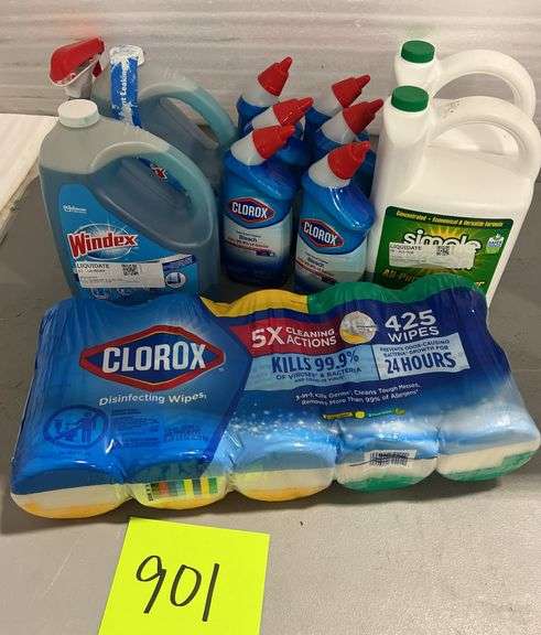 11PC CLEANING LOT - WINDEX, CLOROX & SIMPLE GREEN - Earl's Auction Company