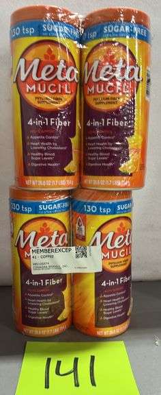 (4) PACKS OF META MUCIL FIBER SUPPLEMENTS - Earl's Auction Company