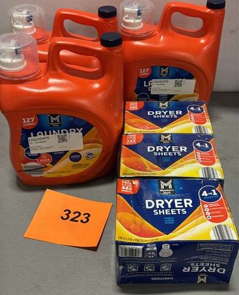 5PC MM LAUNDRY LOT - DETERGENT & DRYER SHEETS - Earl's Auction Company