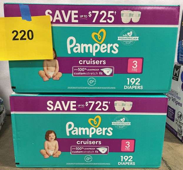 (2) BOXES OF PAMPERS DIAPERS - SIZE 3 - Earl's Auction Company