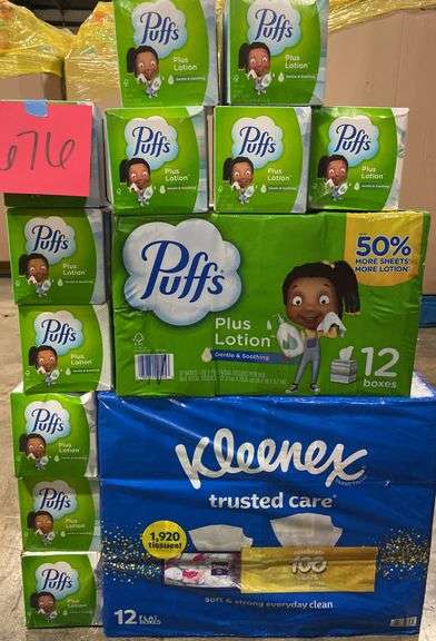 (2) PACKS OF FACIAL TISSUES & (11) BOXES - PUFFS & KLEENEX - Earl's ...