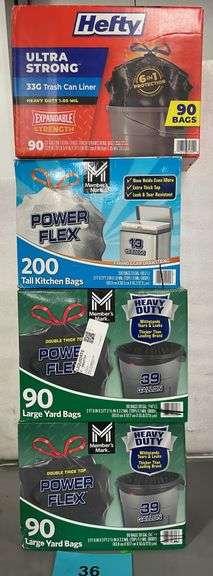 (4) BOXES OF TRASH BAGS - Earl's Auction Company
