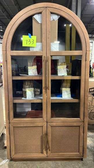 AS IS - ENZO COLLECTION CABINET - BROWN - Earl's Auction Company
