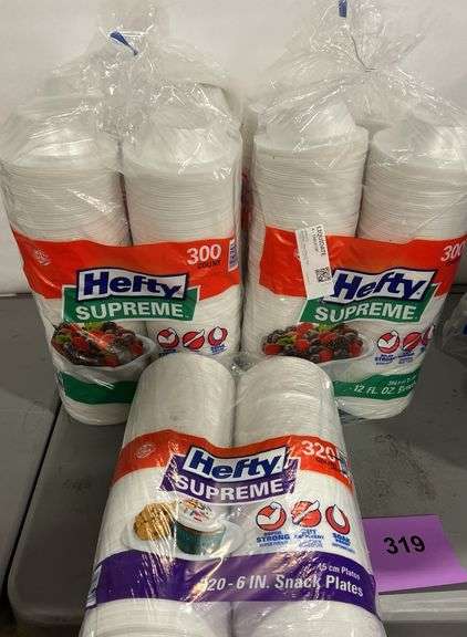 (5) PACKS OF HEFTY FOAM PLATES/ BOWLS - Earl's Auction Company