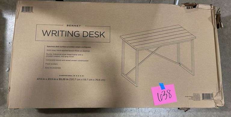 BENNET WRITING DESK IN BOX - Earl's Auction Company