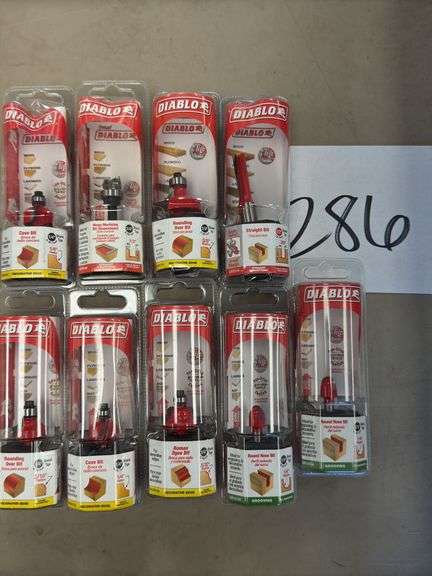 (9) DIABLO ROUTER BITS - Earl's Auction Company