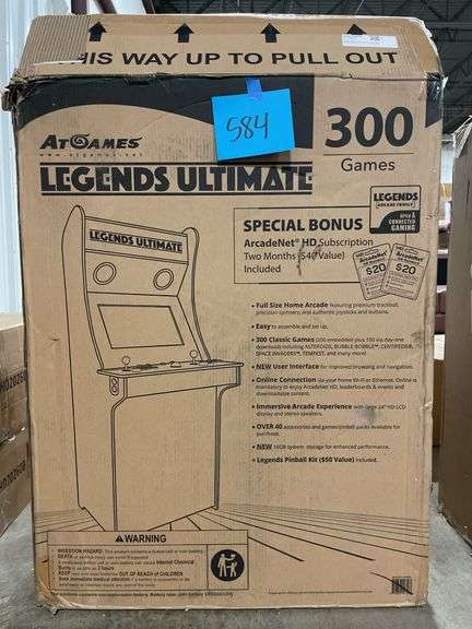 ATGAMES LEGENDS ULTIMATE ARCADE GAME CABINET IN BOX - Earl's Auction ...