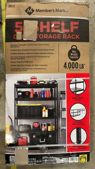 (1) 5 SHELF DEEP STORAGE RACK IN BOX - Earl's Auction Company