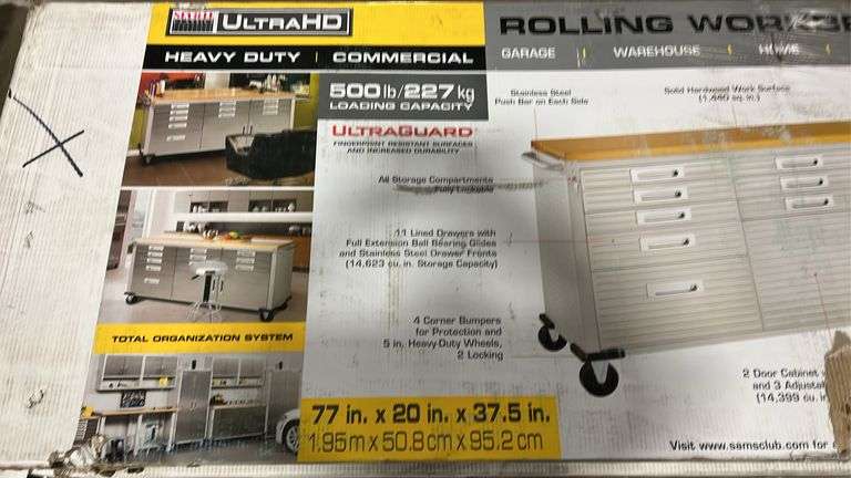 SEVILLE CLASSICS ROLLING WORKBENCH IN BOXES - Earl's Auction Company