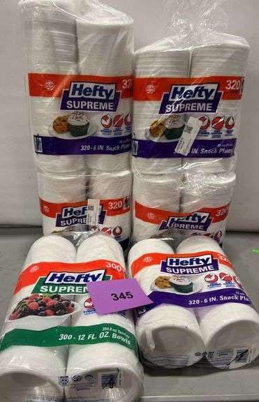 (6) PACKS OF HEFTY FOAM PLATES/ BOWLS - Earl's Auction Company