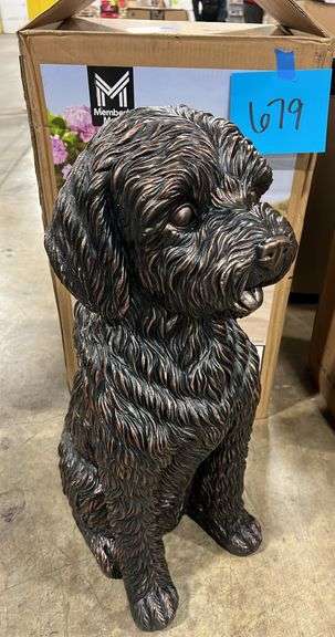 DOODLE DOG STATUE - COPPER FINISH - Earl's Auction Company