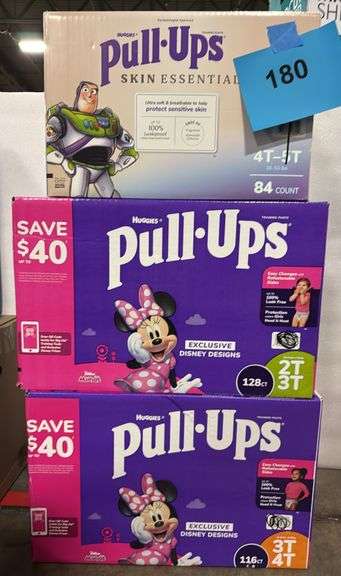 (3) BOXES OF PULL UPS DIAPERS - ASSORTED SIZES - Earl's Auction Company