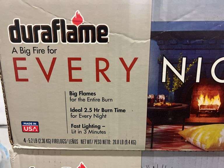 (2) BOXES OF DURAFLAME BIG FIRE LOGS - Earl's Auction Company