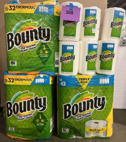 (3) PACKS OF BOUNTY PAPER TOWELS & (10) ROLLS - Earl's Auction Company