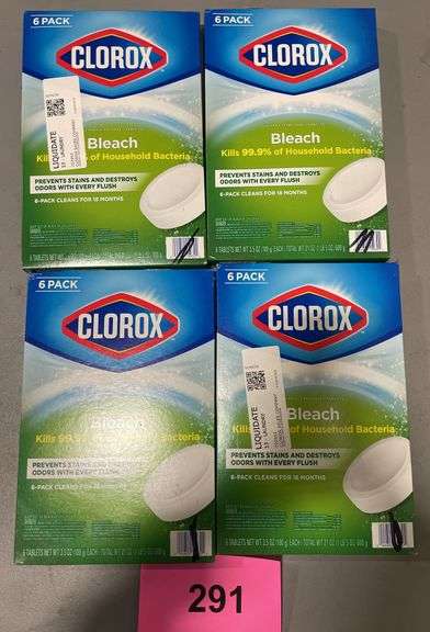 (4) BOXES OF CLOROX BLEACH TABLETS - Earl's Auction Company