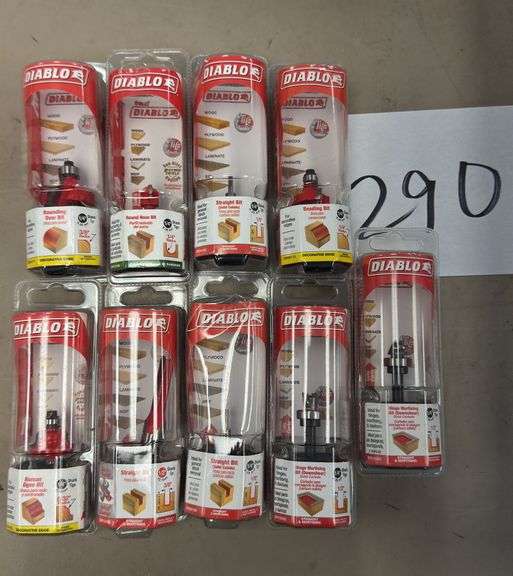 (9) DIABLO ROUTER BITS - Earl's Auction Company