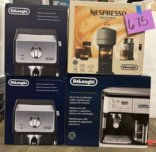 AS IS - (4) DELONGHI COFFEE MAKERS IN BOXES - Earl's Auction Company