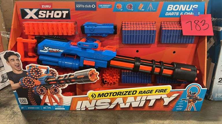 KIDS ZURU XSHOT MOTORIZED RAGE FIRE INSANITY GUN SET - Earl's Auction ...