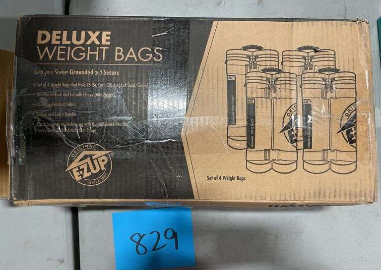 EZ UP 4PC DELUXE WEIGHT BAGS IN BOX - Earl's Auction Company