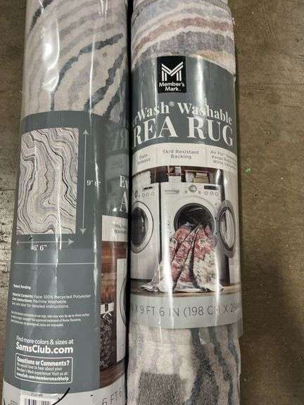 (2) EVERWASH 7FTx10FT WASHABLE AREA RUGS - Earl's Auction Company