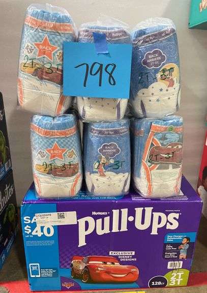 BOX OF DIAPERS & (6) PACKS - SIZE 2T/3T - Earl's Auction Company