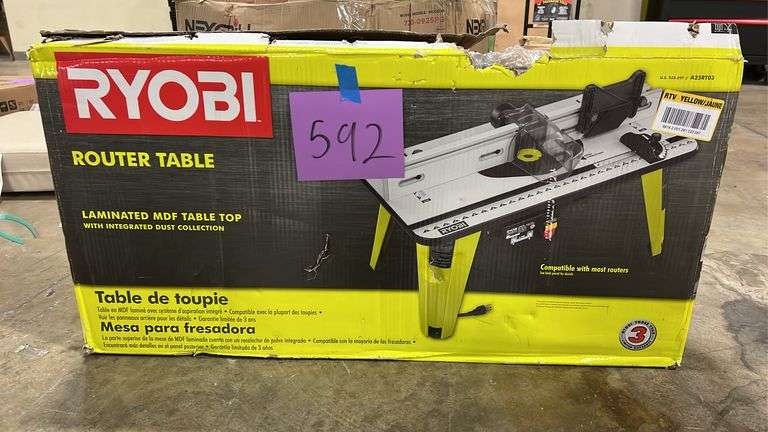 RYOBI ROUTER TABLE IN BOX - Earl's Auction Company