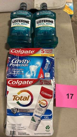 4PC DENTAL CARE LOT - COLGATE & LISTERINE - Earl's Auction Company