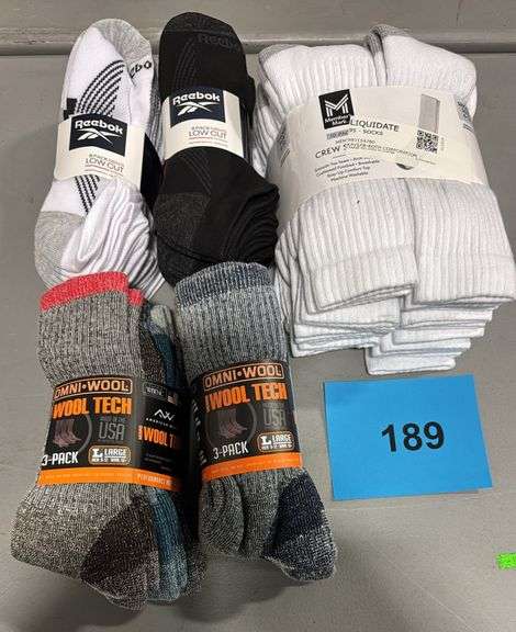 (5) PACKS OF MENS SOCKS - Earl's Auction Company