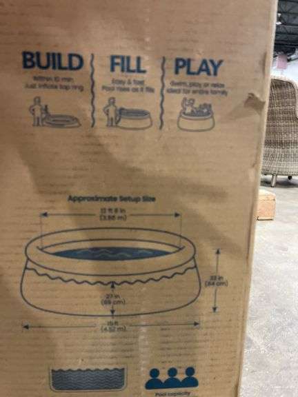 FUNSICLE 15FT QUICKSET DESIGNER POOL IN BOX - Earl's Auction Company